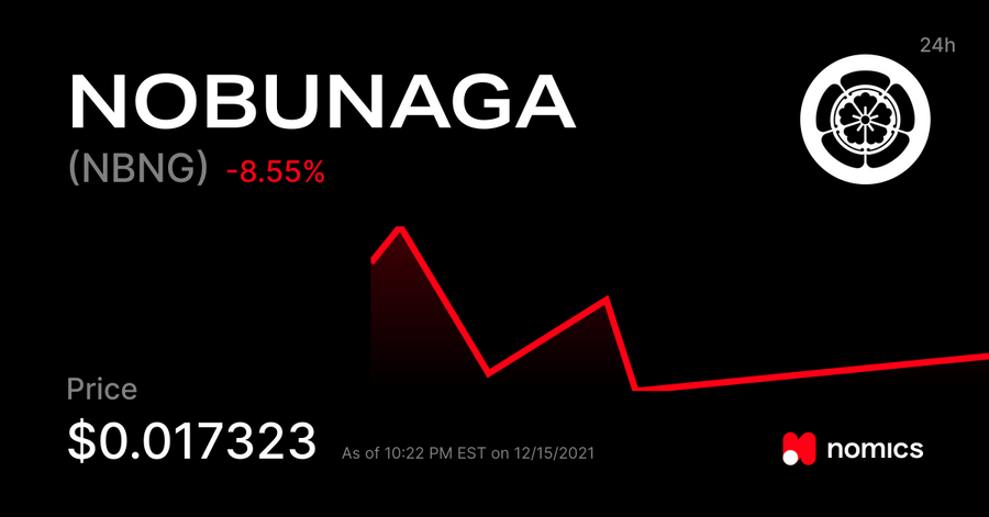 ما هي العملة الرقمية NBNG /Nobunaga Token مشروعها و معلومات عنها