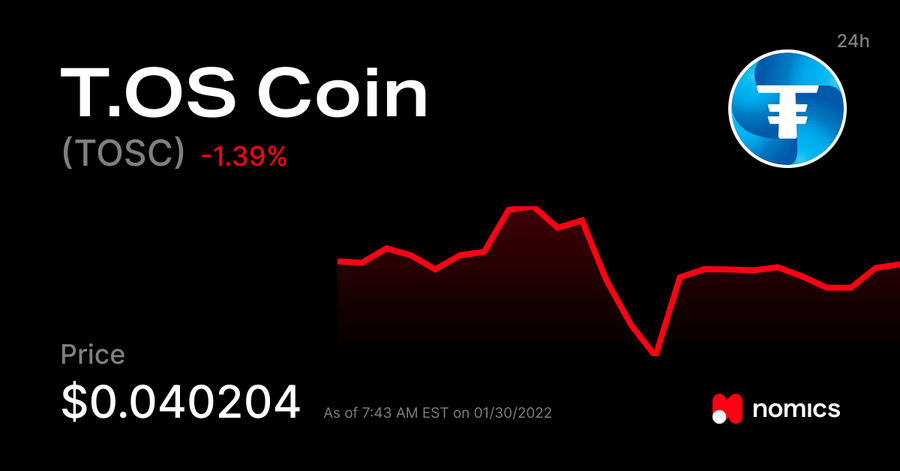 ما هي العملة الرقمية TOSC /T.OS مشروعها و معلومات عنها