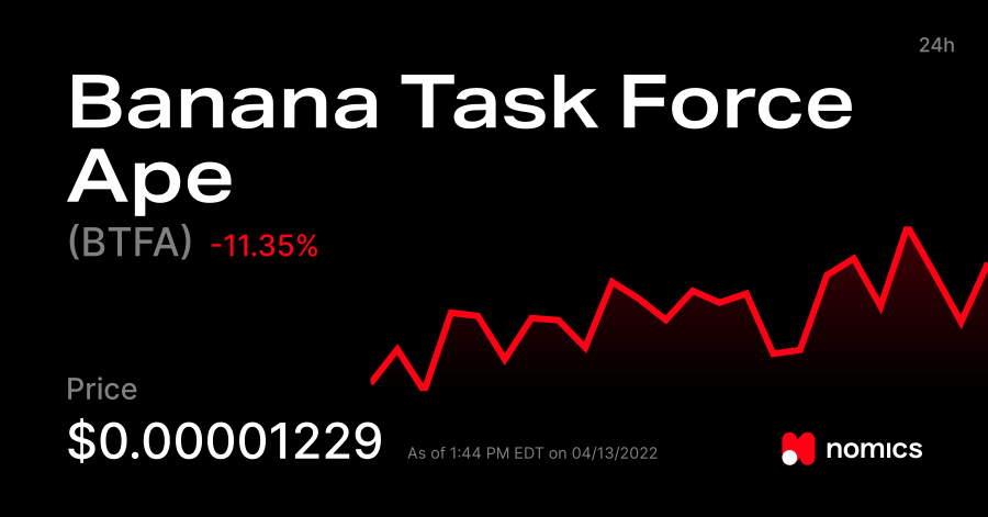 معلومات عن العمله الرقميه BTFA / Banana Task Force Ape