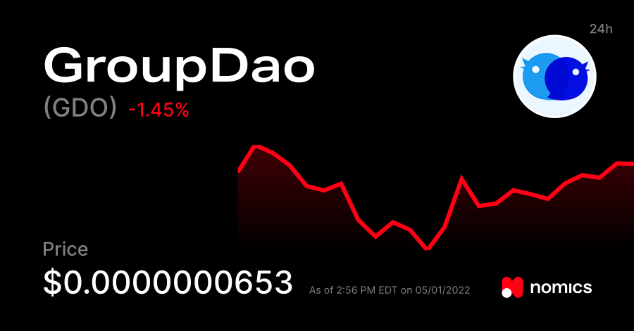 معلومات عن العمله الرقميه GDO / GroupDao